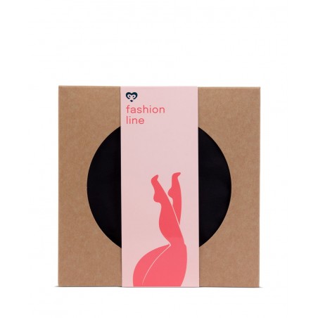 Light Cross Line Tights 30 DEN - Black | Leela Lab